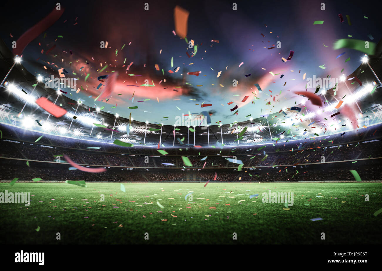 Soccer stadium night empty hi-res stock photography and images - Alamy