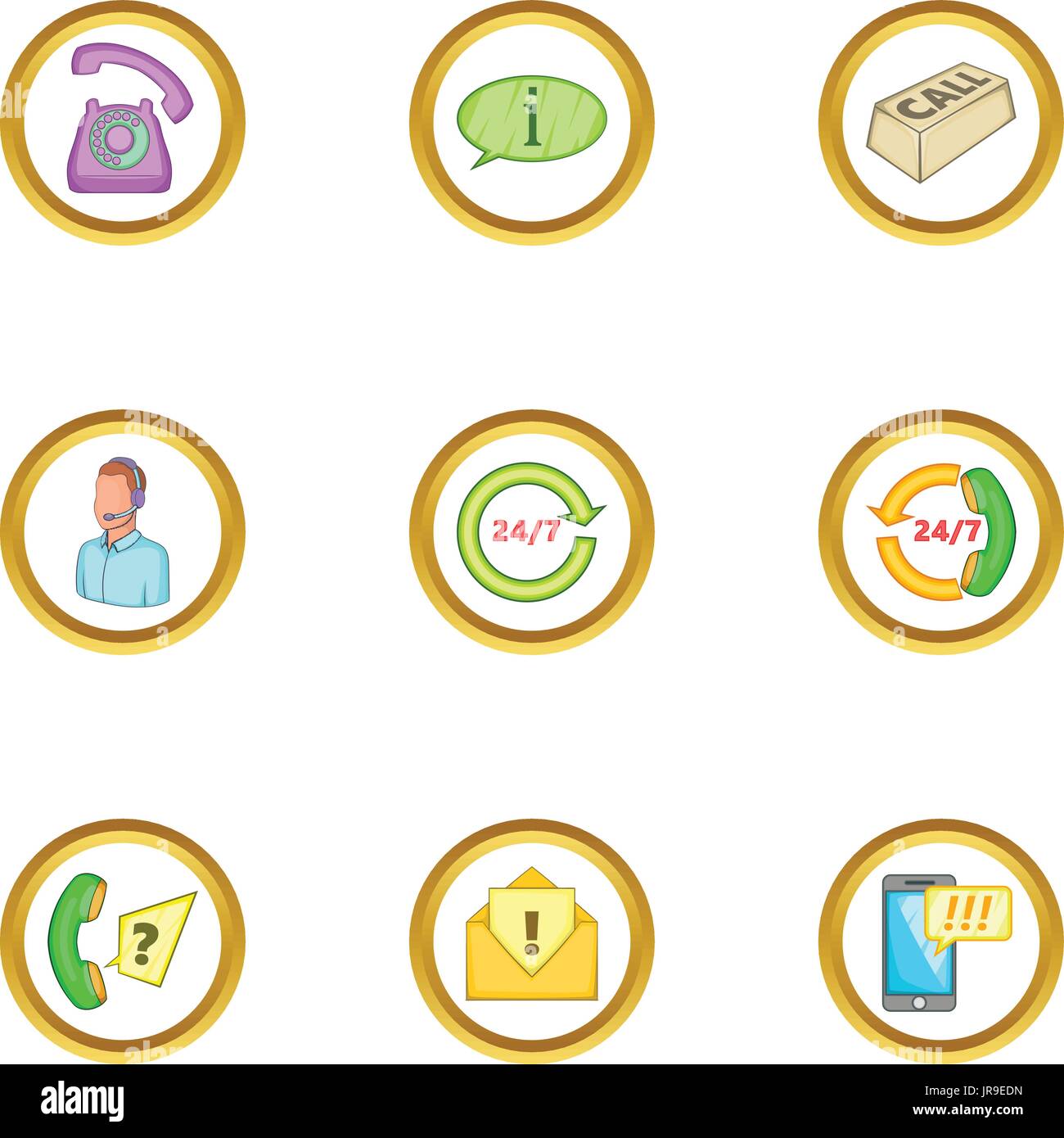 Support service icons set, cartoon style Stock Vector Image & Art - Alamy