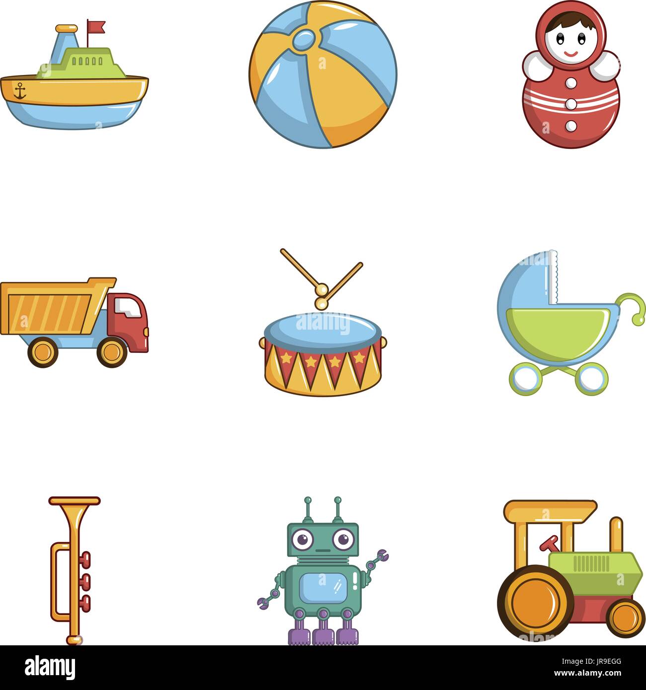 Kid toys icons set, cartoon style Stock Vector Image & Art - Alamy