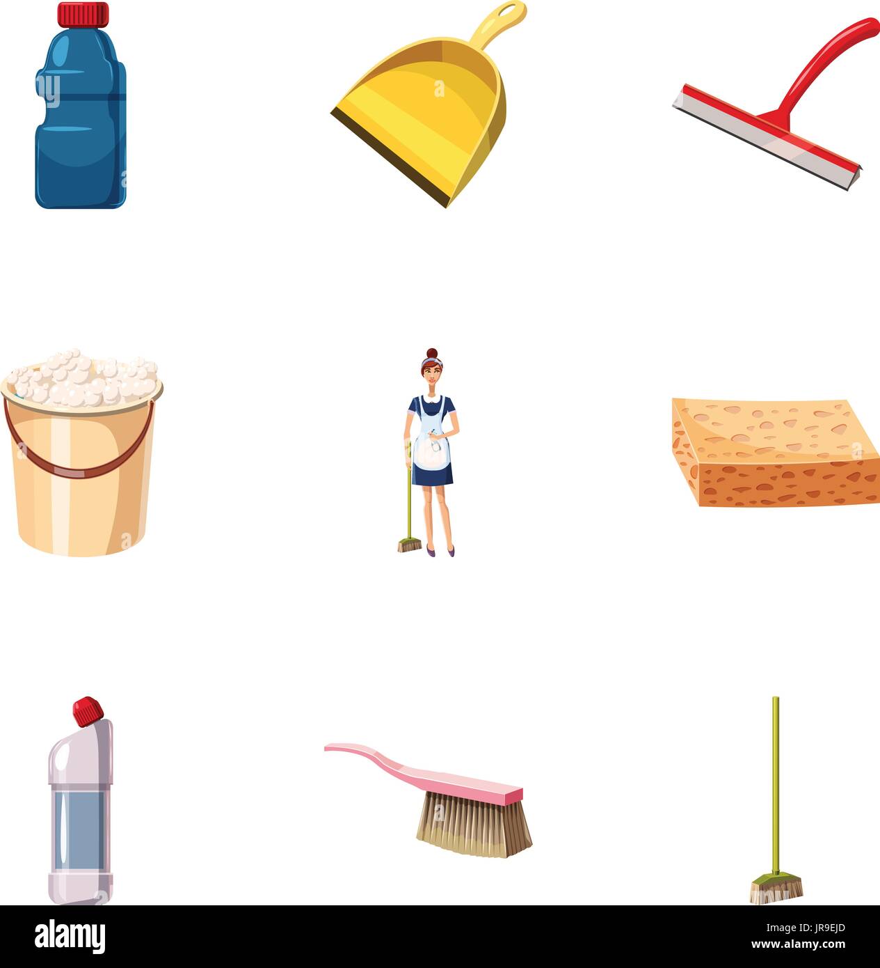 Cleaning equipment icons set, cartoon style Stock Vector Image & Art ...