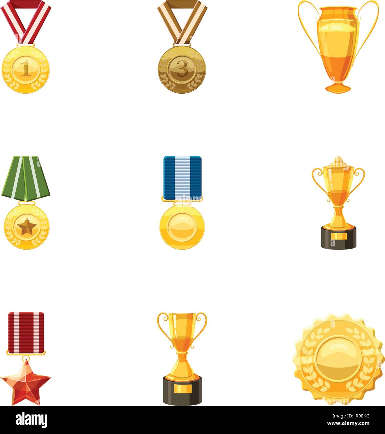 Medals icons set, cartoon style Stock Vector Image & Art - Alamy