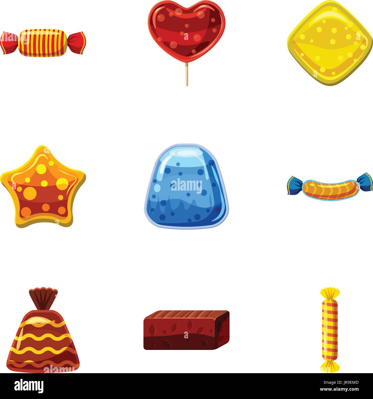 Different candy icons set, cartoon style Stock Vector Image & Art - Alamy