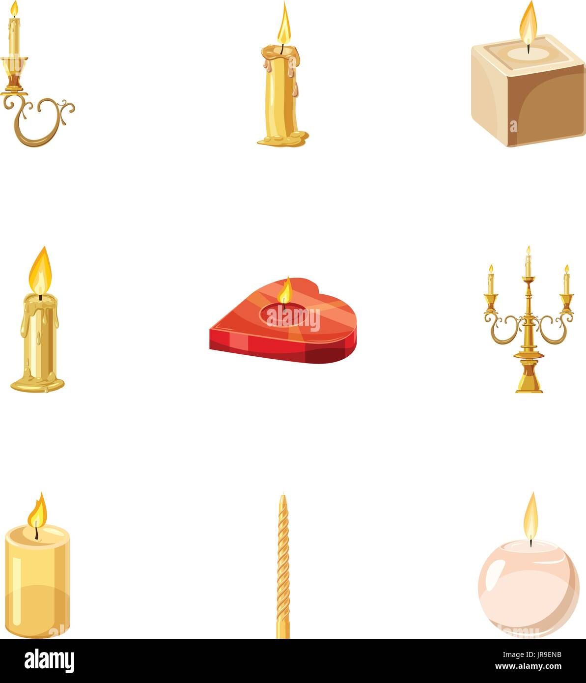 Various candles icons set, cartoon style Stock Vector Image & Art - Alamy