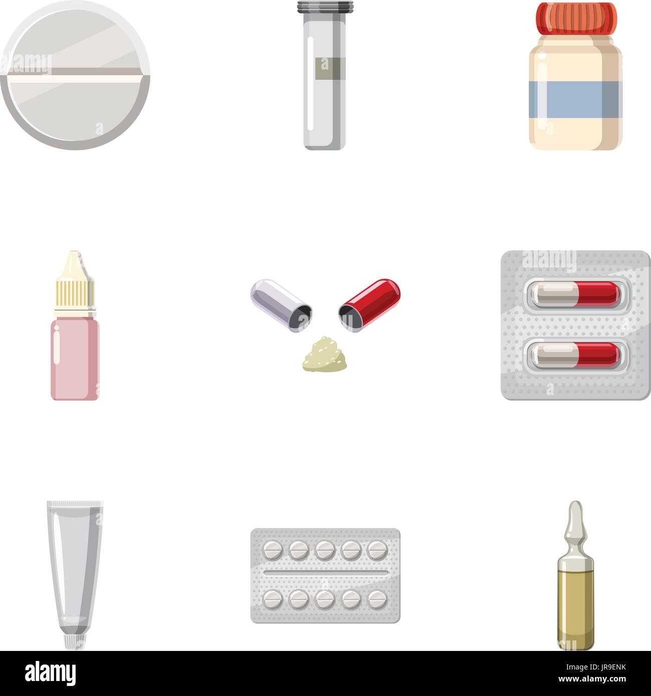 Medical preparations icons set, cartoon style Stock Vector Image & Art ...