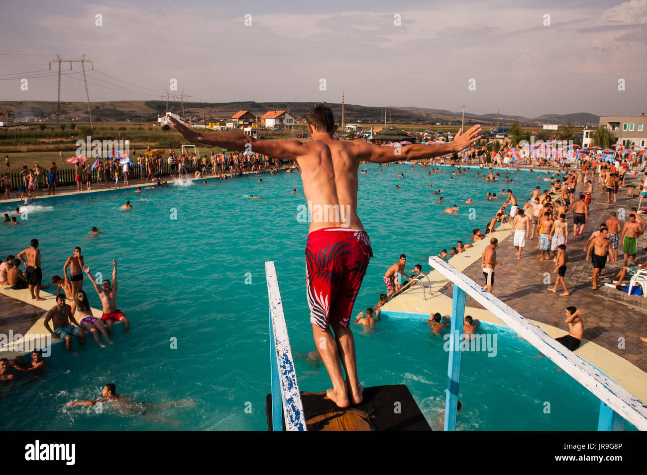 Trampoline pool hi-res stock photography and images - Alamy
