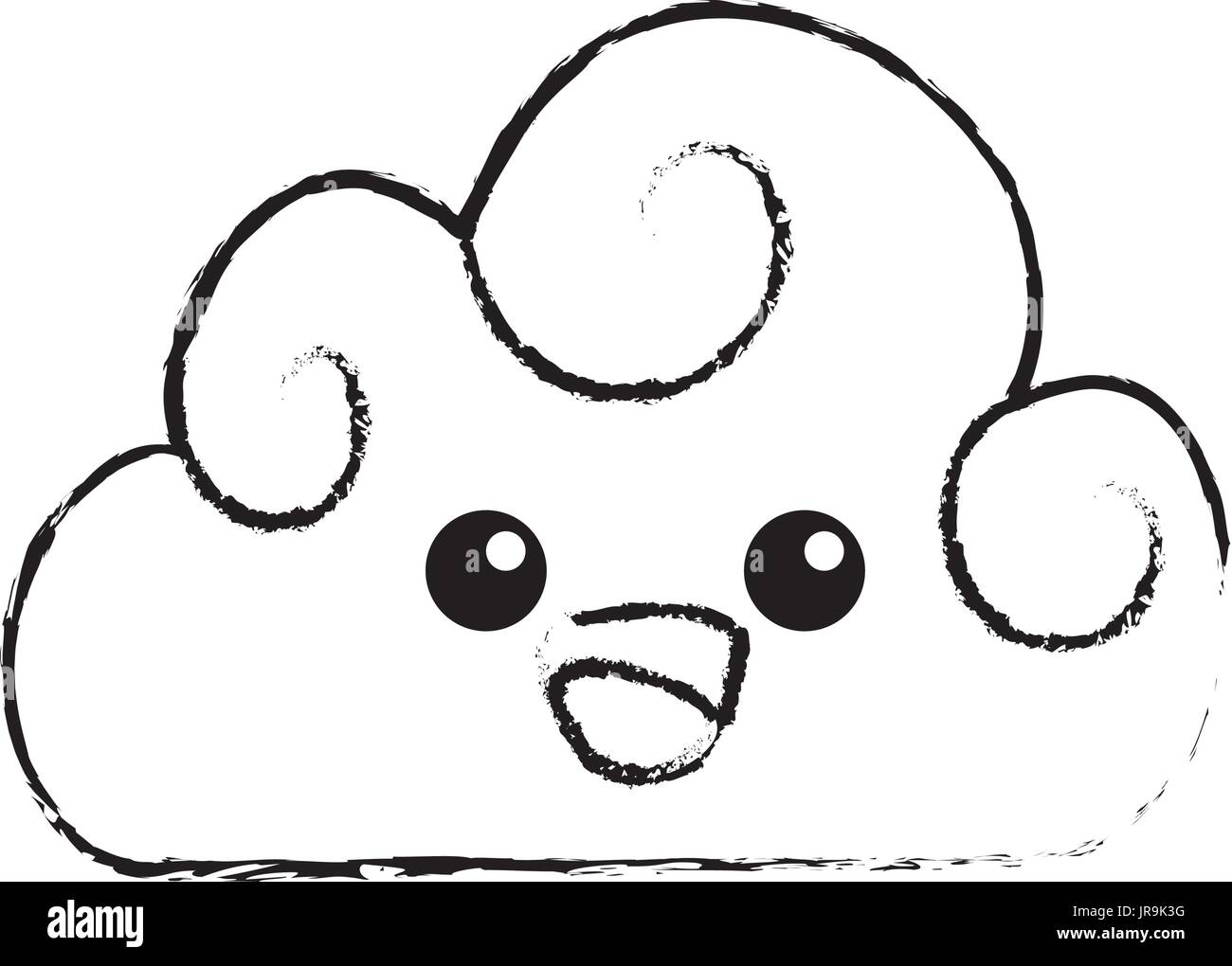 figure kawaii cute happy cloud weather Stock Vector Image & Art - Alamy