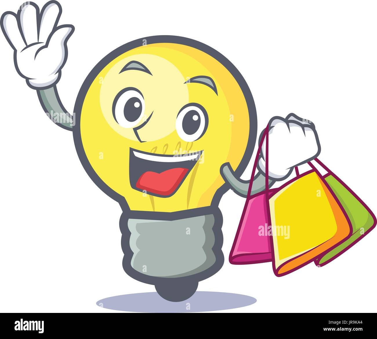 Light bulb cartoon smiley hi-res stock photography and images - Alamy