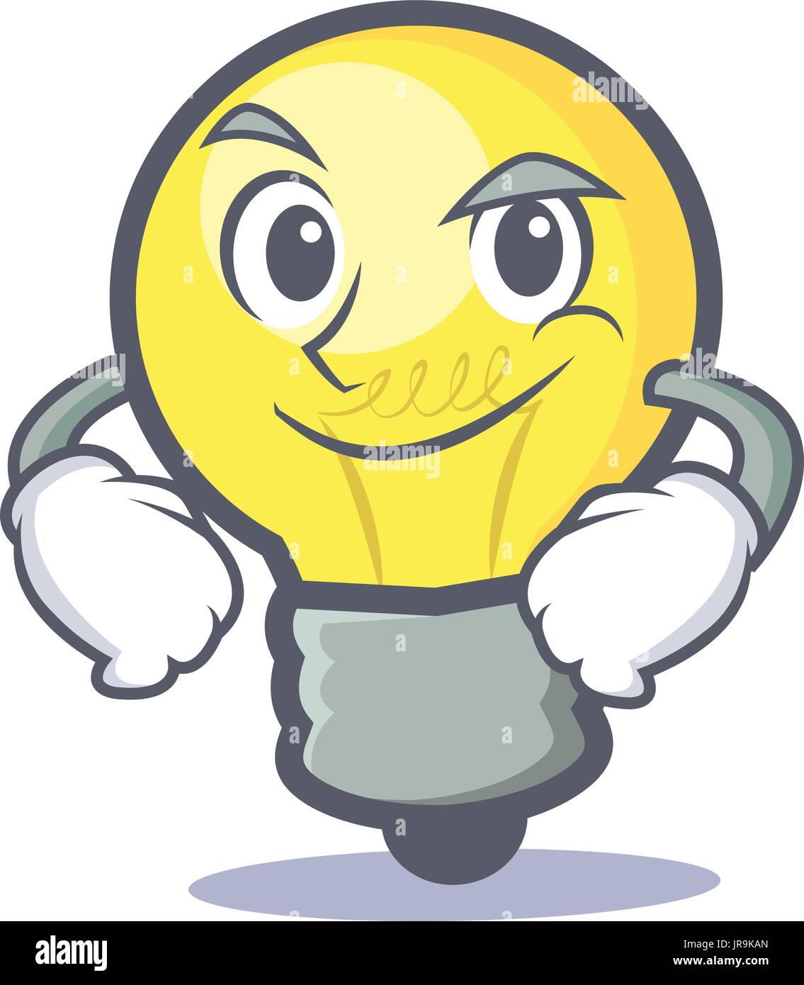 Smirking light bulb character cartoon Stock Vector Image & Art - Alamy