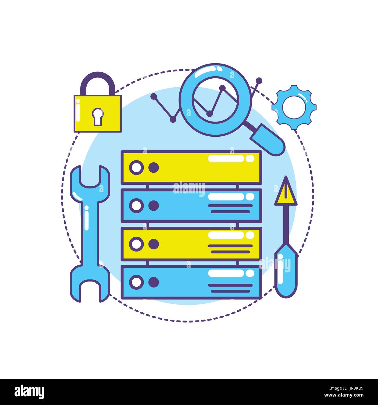 technology banner data center connecting Stock Vector Image & Art - Alamy