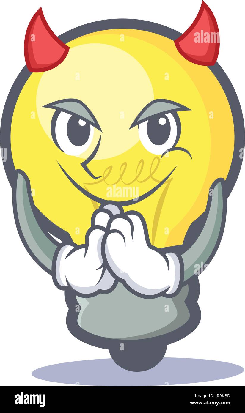 Devil light bulb character cartoon Stock Vector Image & Art - Alamy