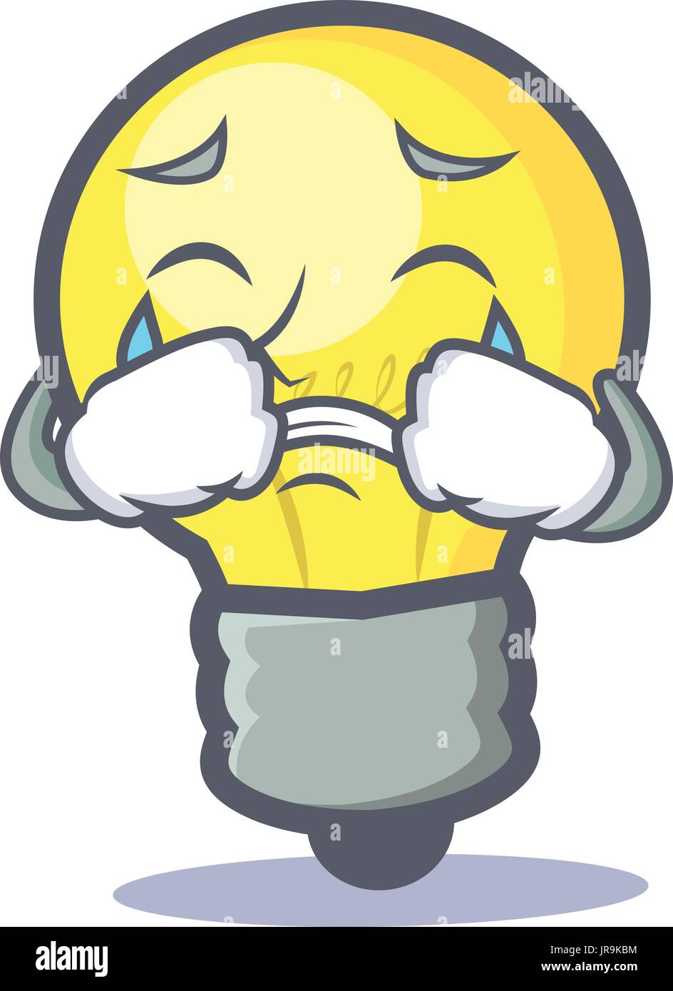 Crying light bulb character cartoon Stock Vector Image & Art - Alamy