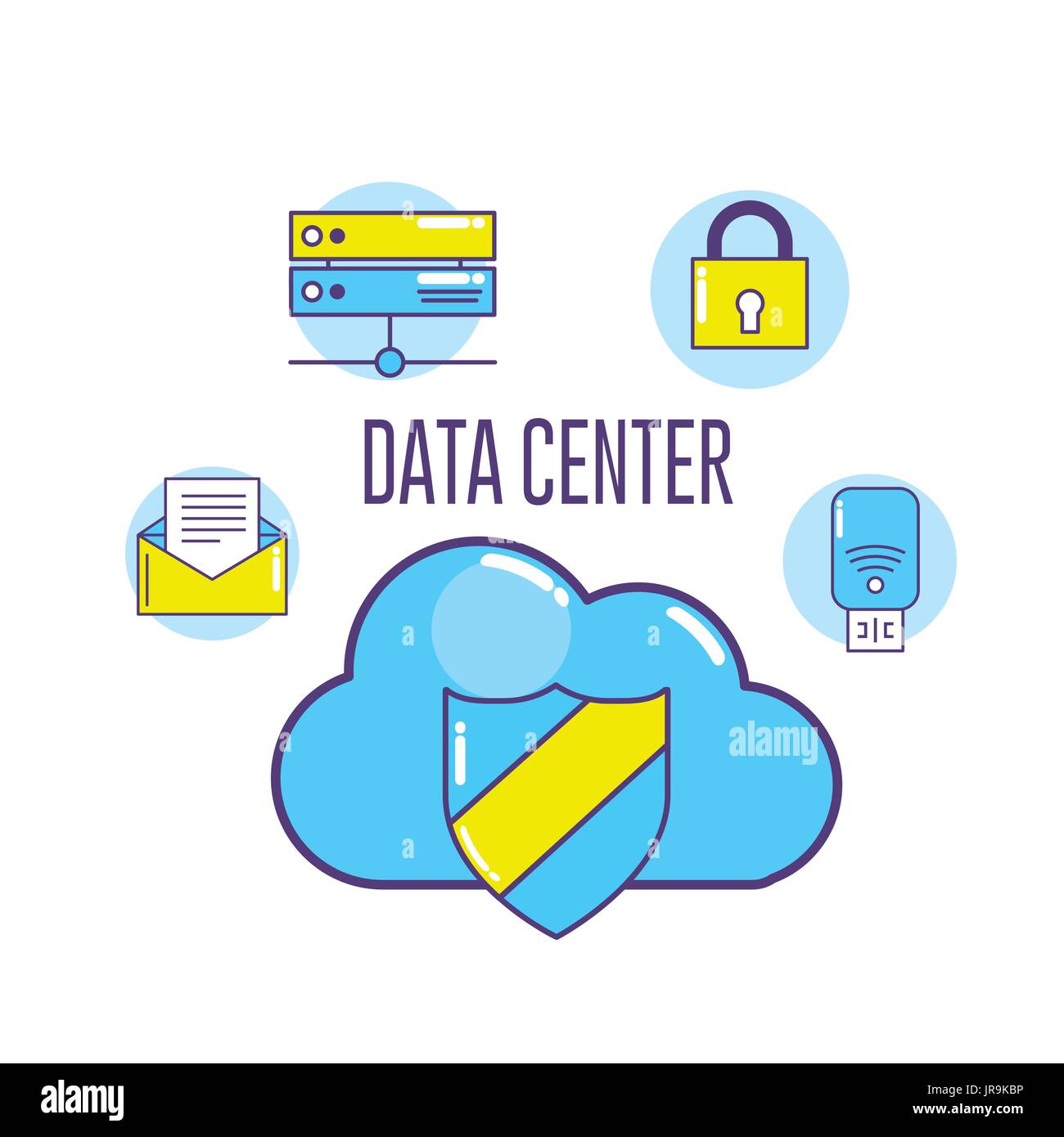 Connecting information data center Cut Out Stock Images & Pictures - Alamy