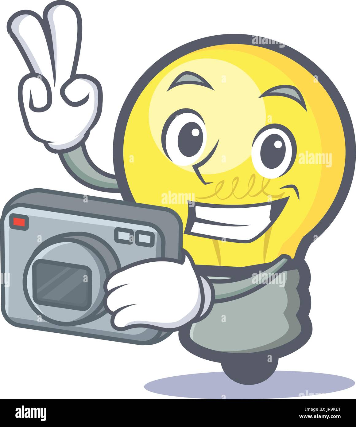 Photography light bulb character cartoon Stock Vector Image & Art - Alamy