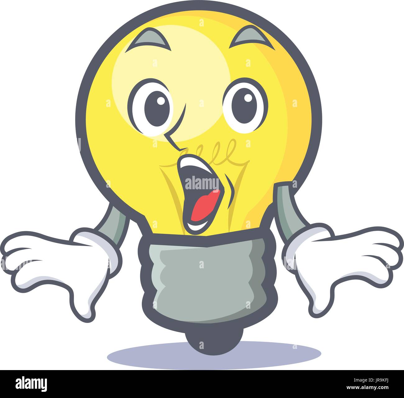 Surprised light bulb character cartoon Stock Vector Image & Art - Alamy