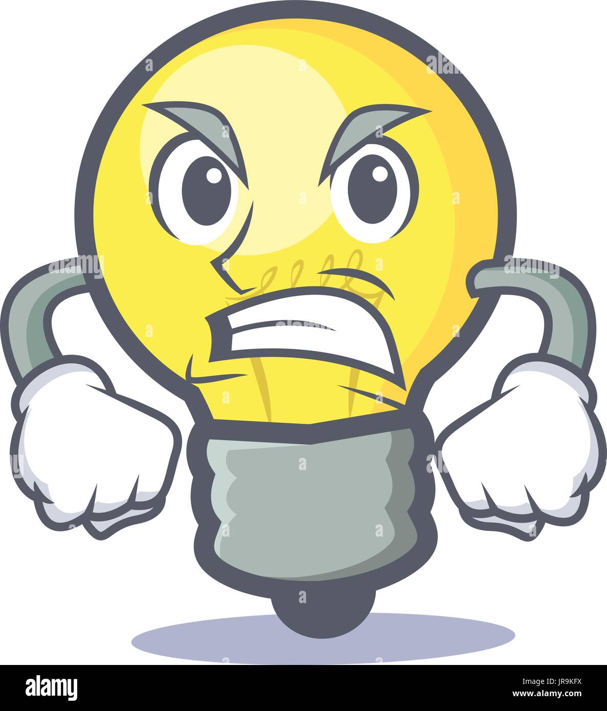 Angry light bulb character cartoon Stock Vector Image & Art - Alamy