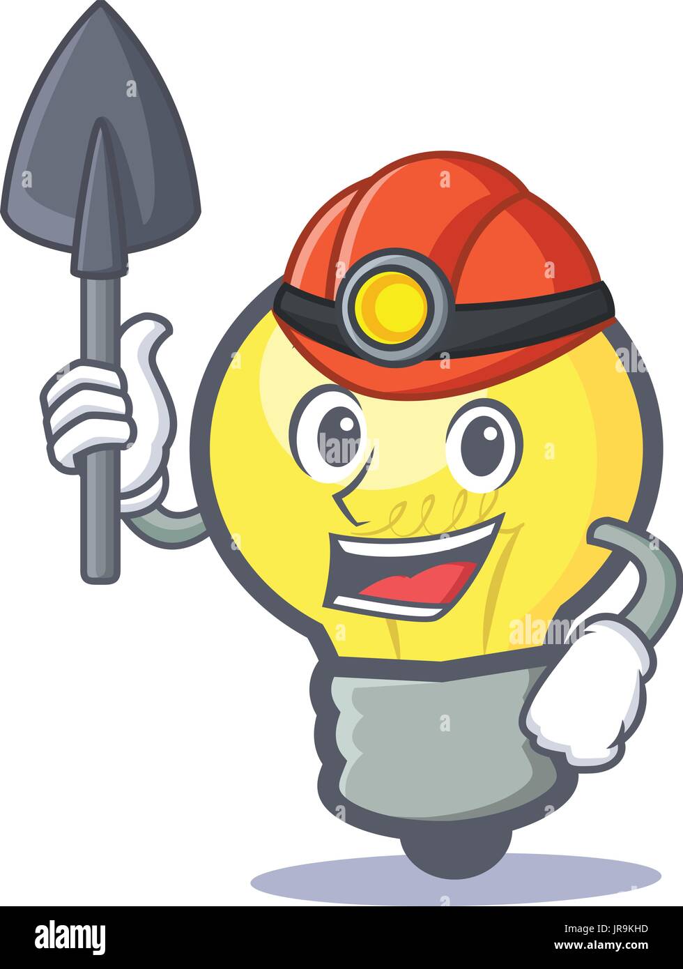 Miner light bulb character cartoon Stock Vector Image & Art - Alamy