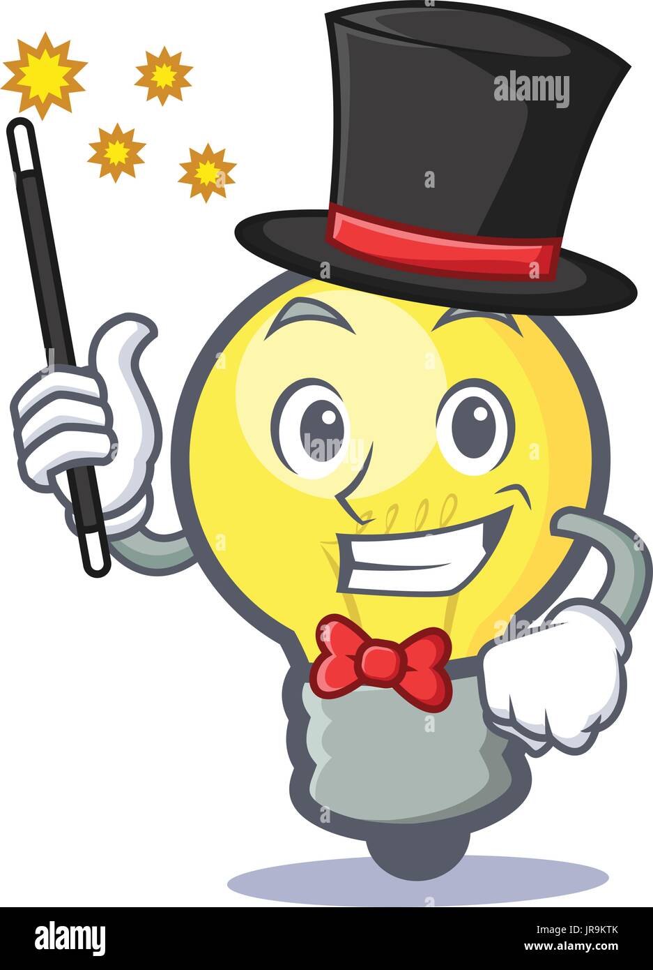 Magician light bulb character cartoon Stock Vector Image & Art - Alamy