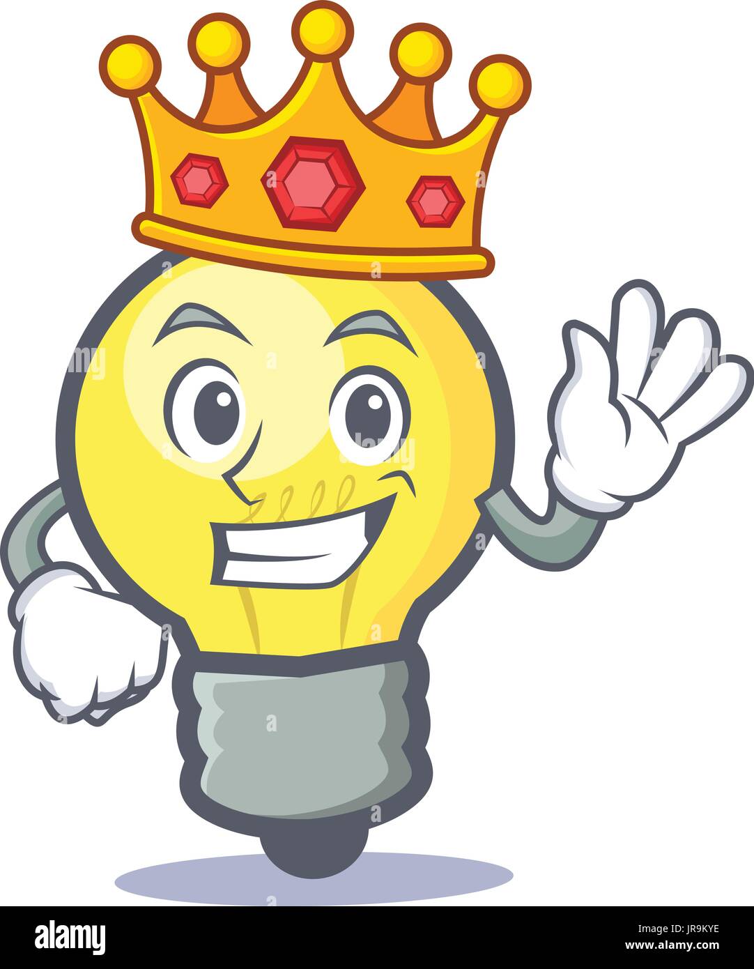 King light bulb character cartoon Stock Vector Image & Art - Alamy