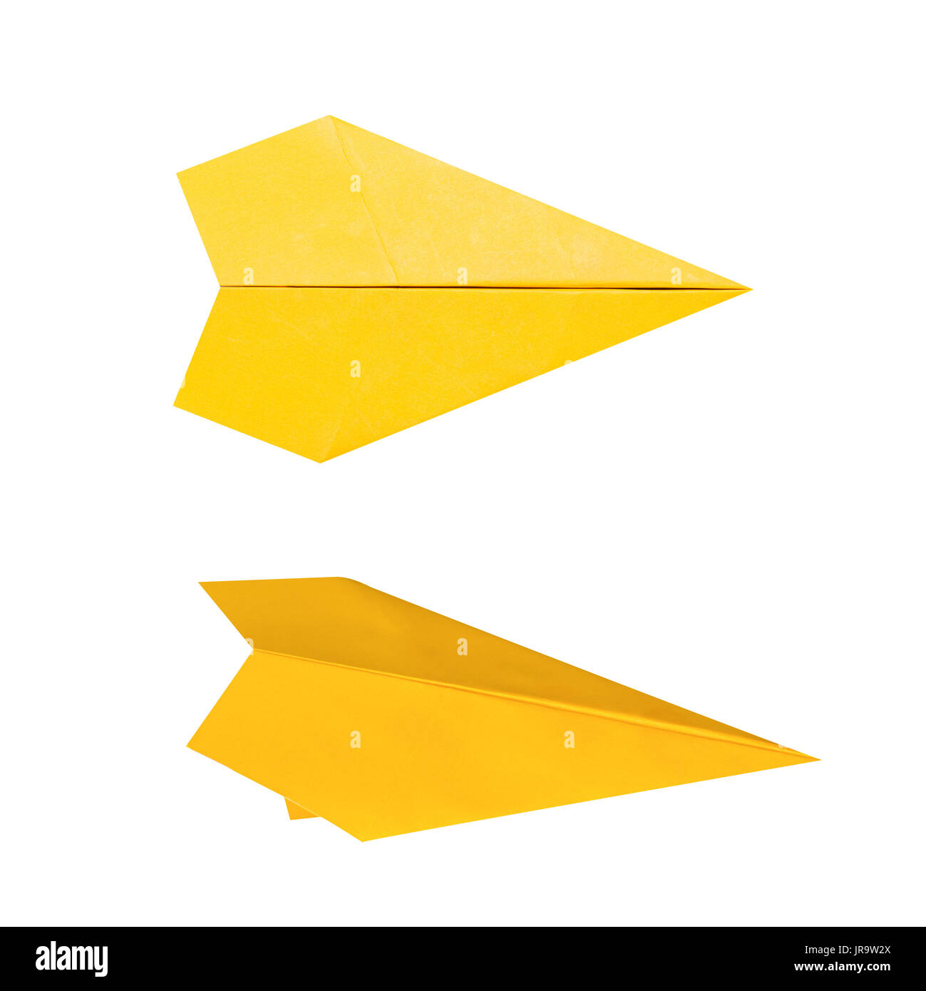 Yellow paper plane Cut Out Stock Images & Pictures - Alamy