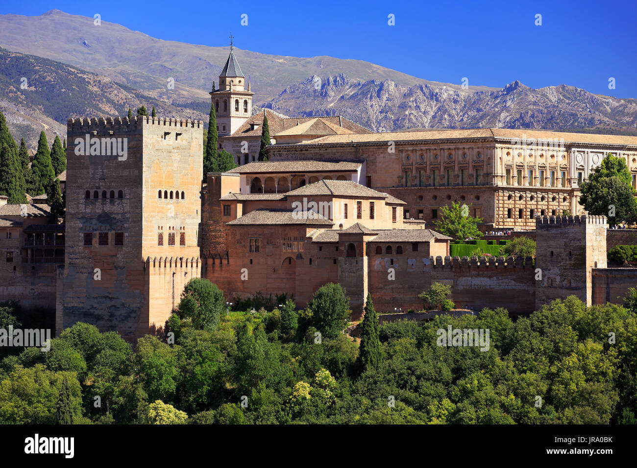 Alhambra Palace in Granada, Andalusia, Spain. A monument icon, the most ...