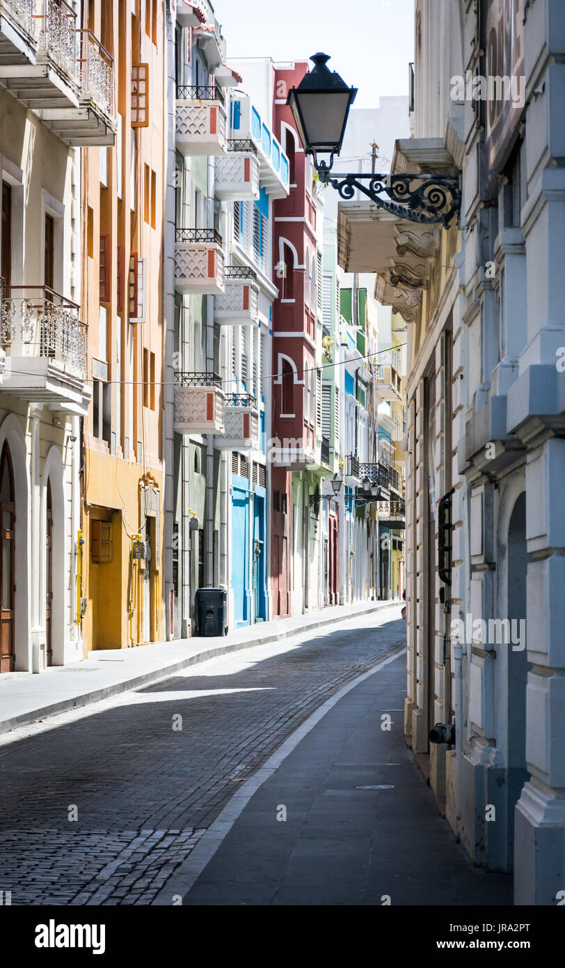 A typical street in Old San Juan, Puerto Rico Stock Photo - Alamy