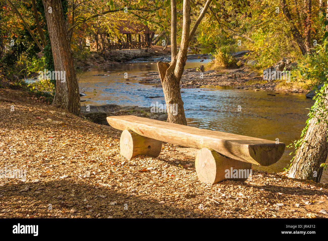 Split log bench hi-res stock photography and images - Alamy