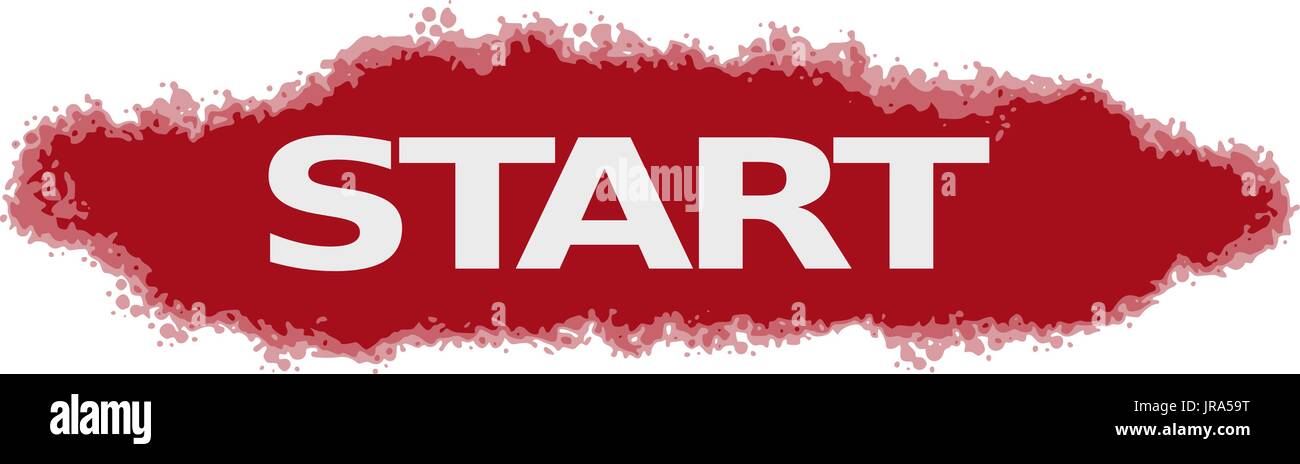Red colored effect with the word start, vector illustration Stock ...