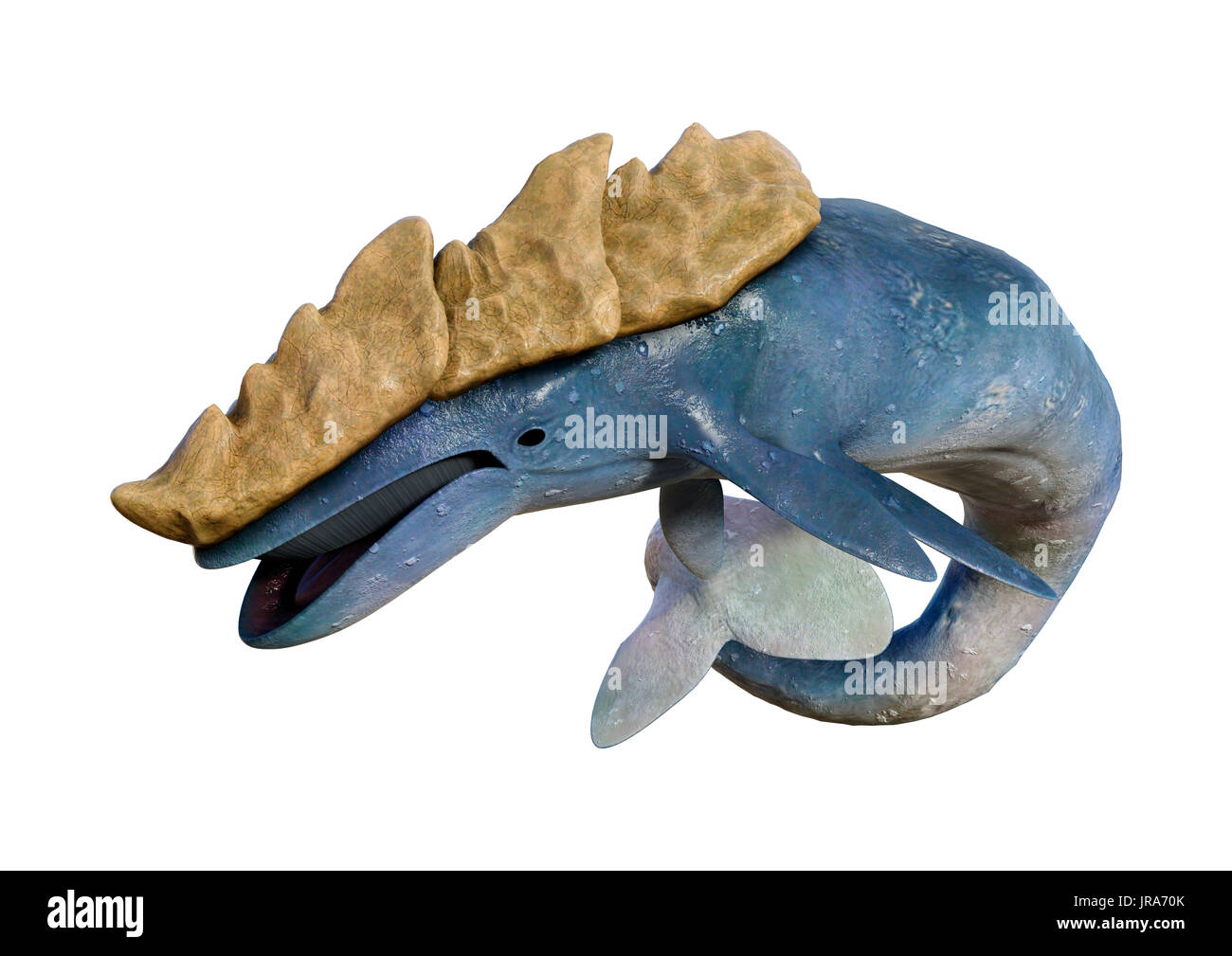 3D rendering of a sea monster Leviathan isolated on white background ...