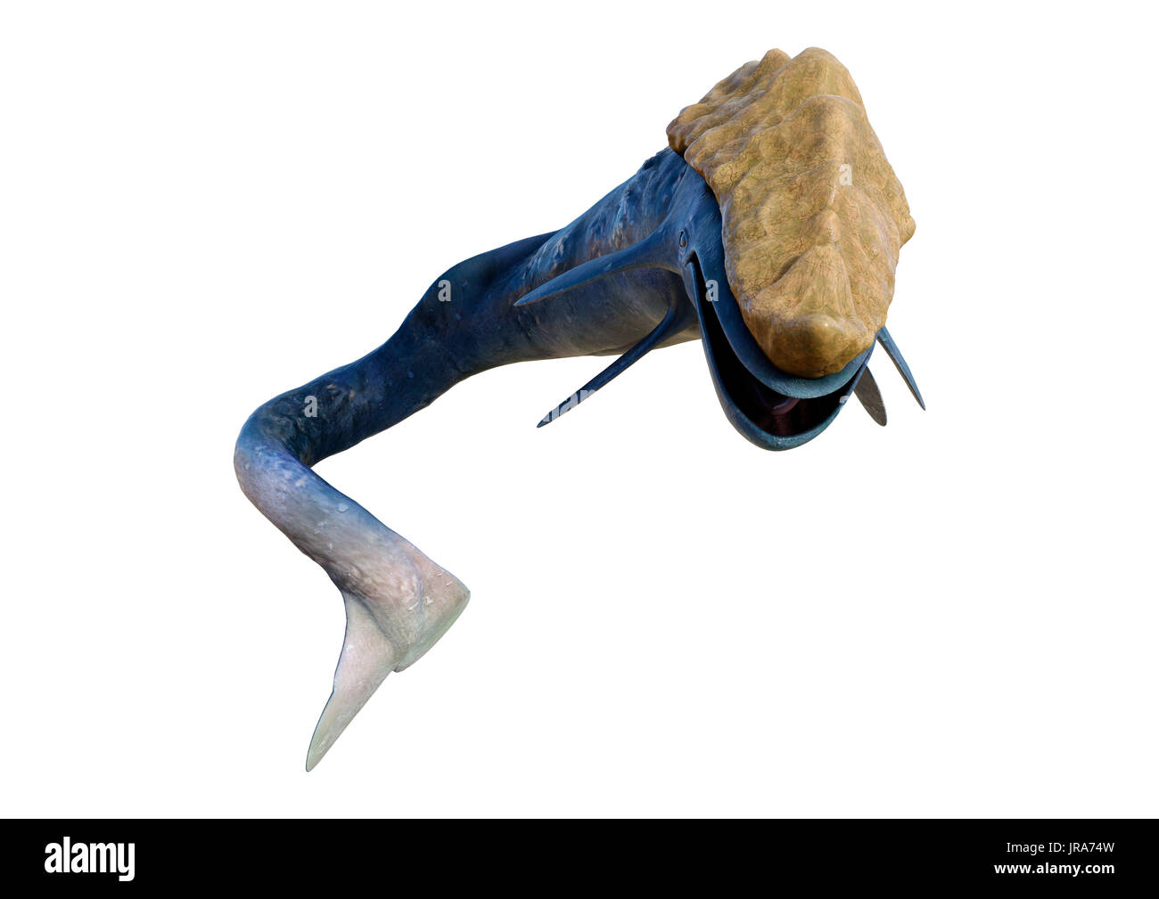 3D rendering of a sea monster Leviathan isolated on white background ...