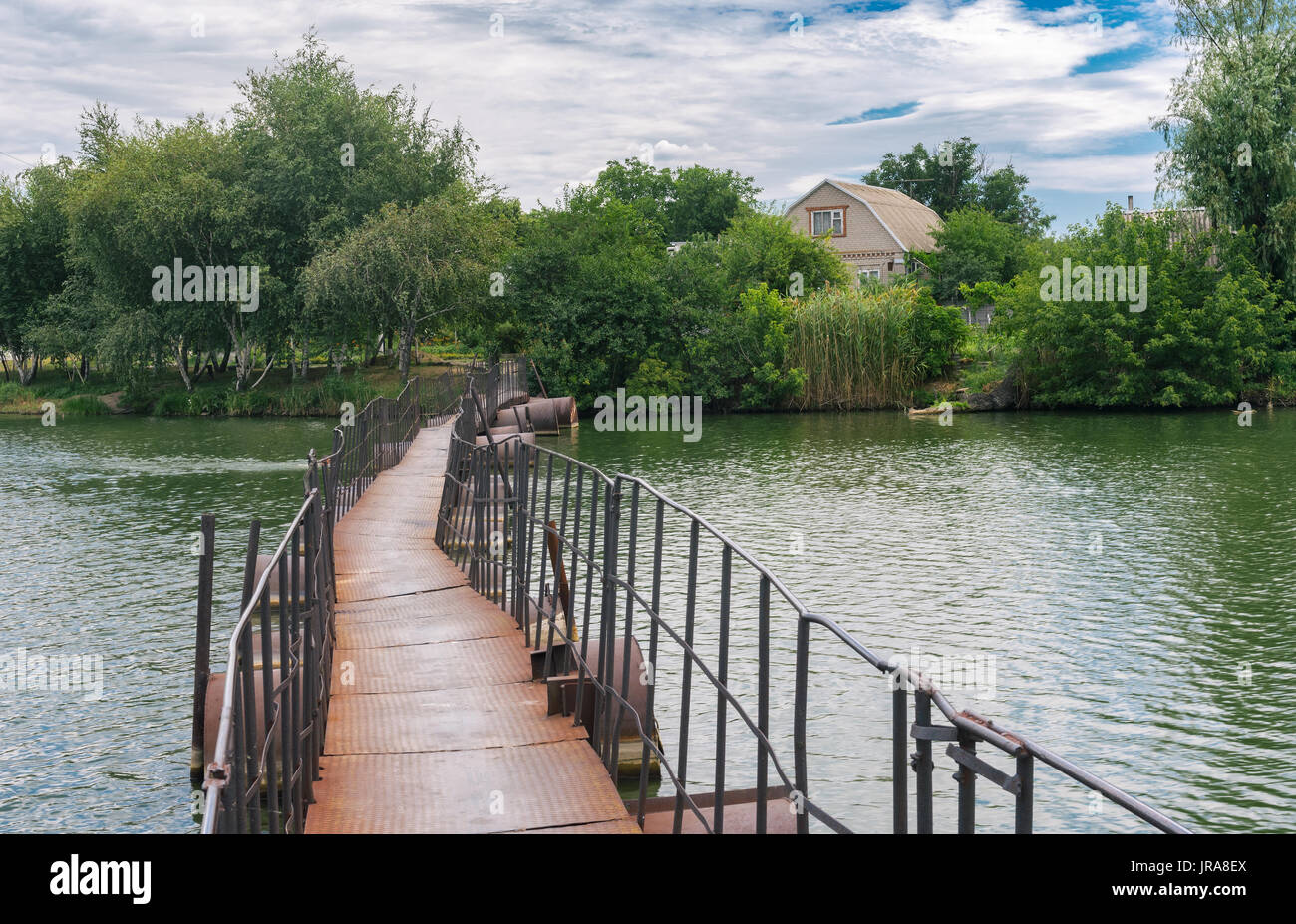Old pontoon bridge hi-res stock photography and images - Alamy