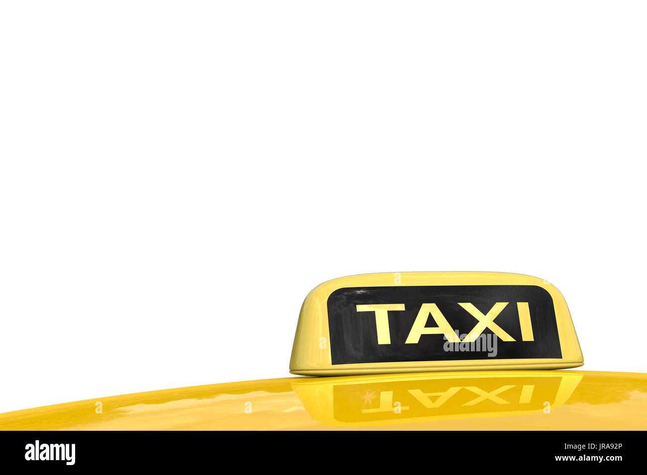 3d rendering taxi sign on white background Stock Photo - Alamy