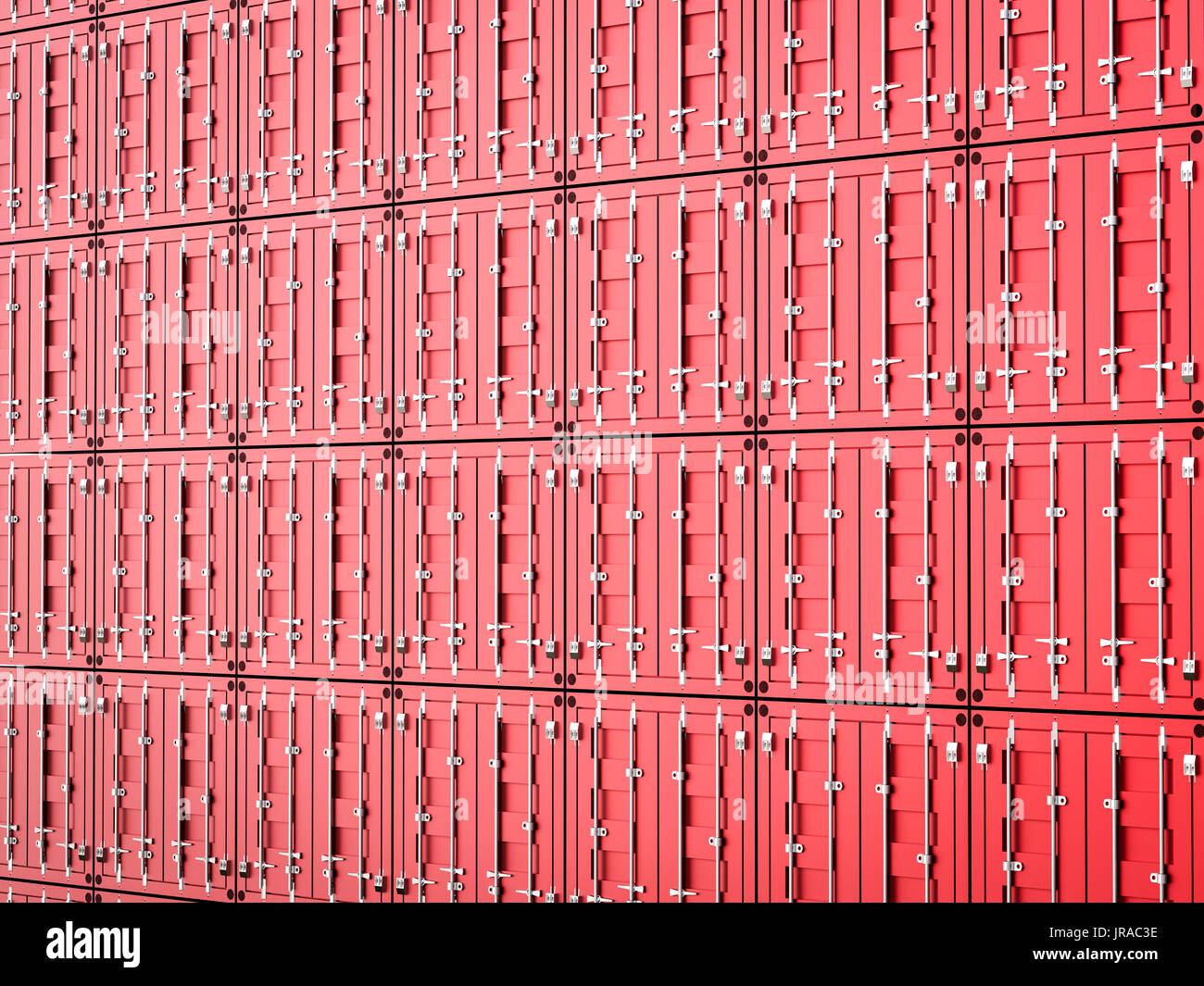 3d rendering red container background Stock Photo - Alamy