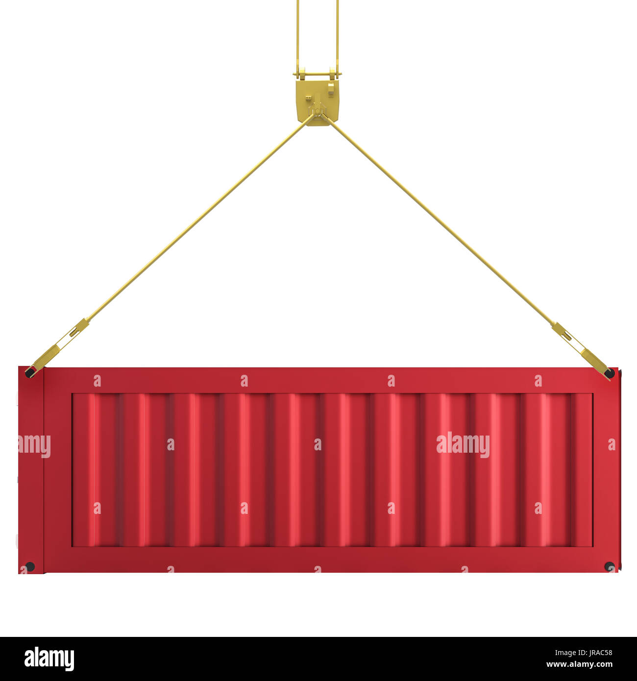 3d rendering red container on white background Stock Photo - Alamy