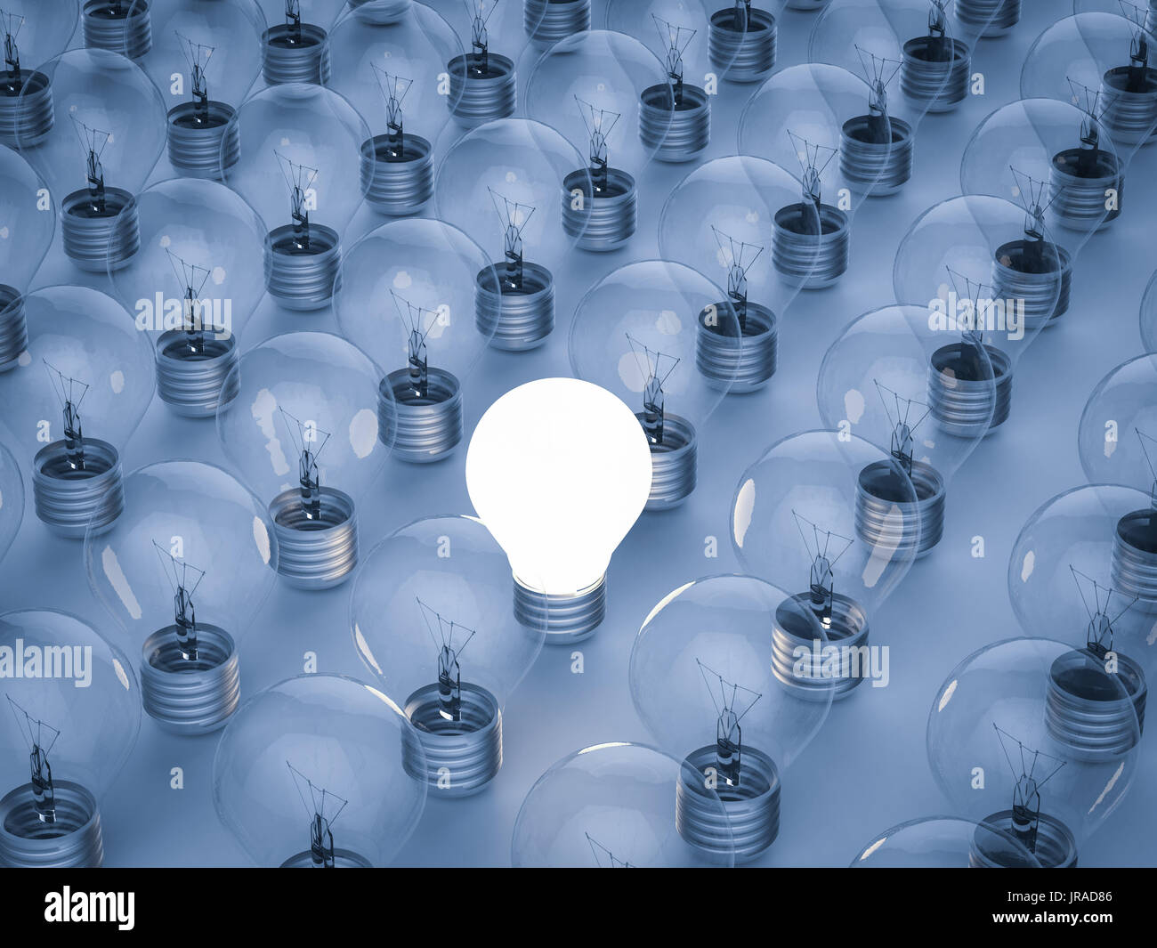 differential concept with shining light bulb Stock Photo - Alamy