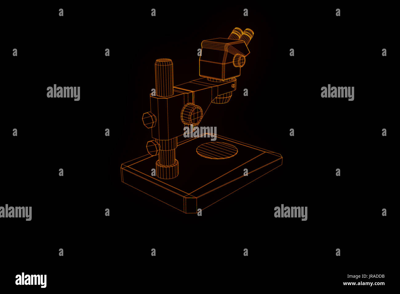 Microscope in hologram wireframe hi-res stock photography and images ...