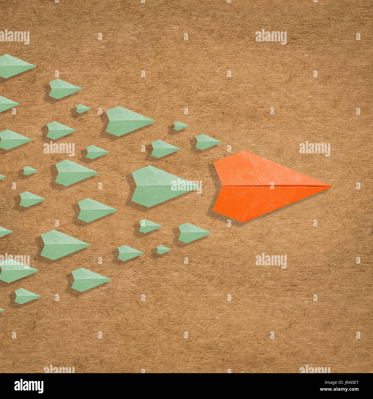 leadership concept with paper plane as a leader Stock Photo - Alamy