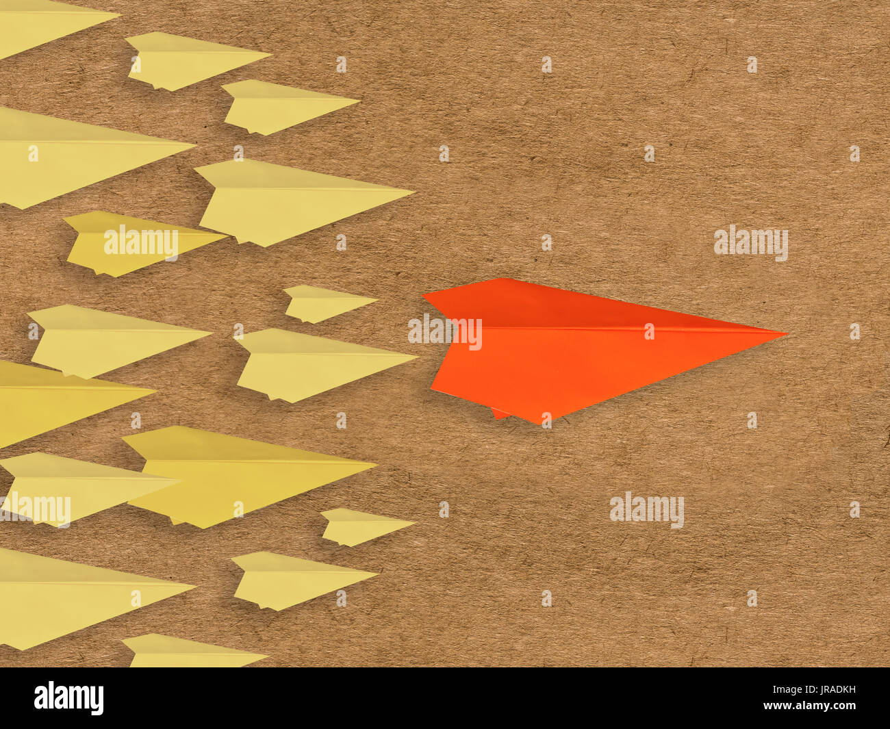leadership concept with paper plane as a leader Stock Photo - Alamy