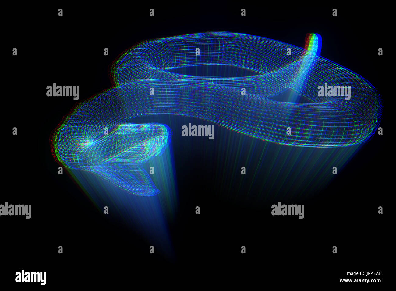 Snake in Hologram Wireframe Style. Nice 3D Rendering Stock Photo - Alamy