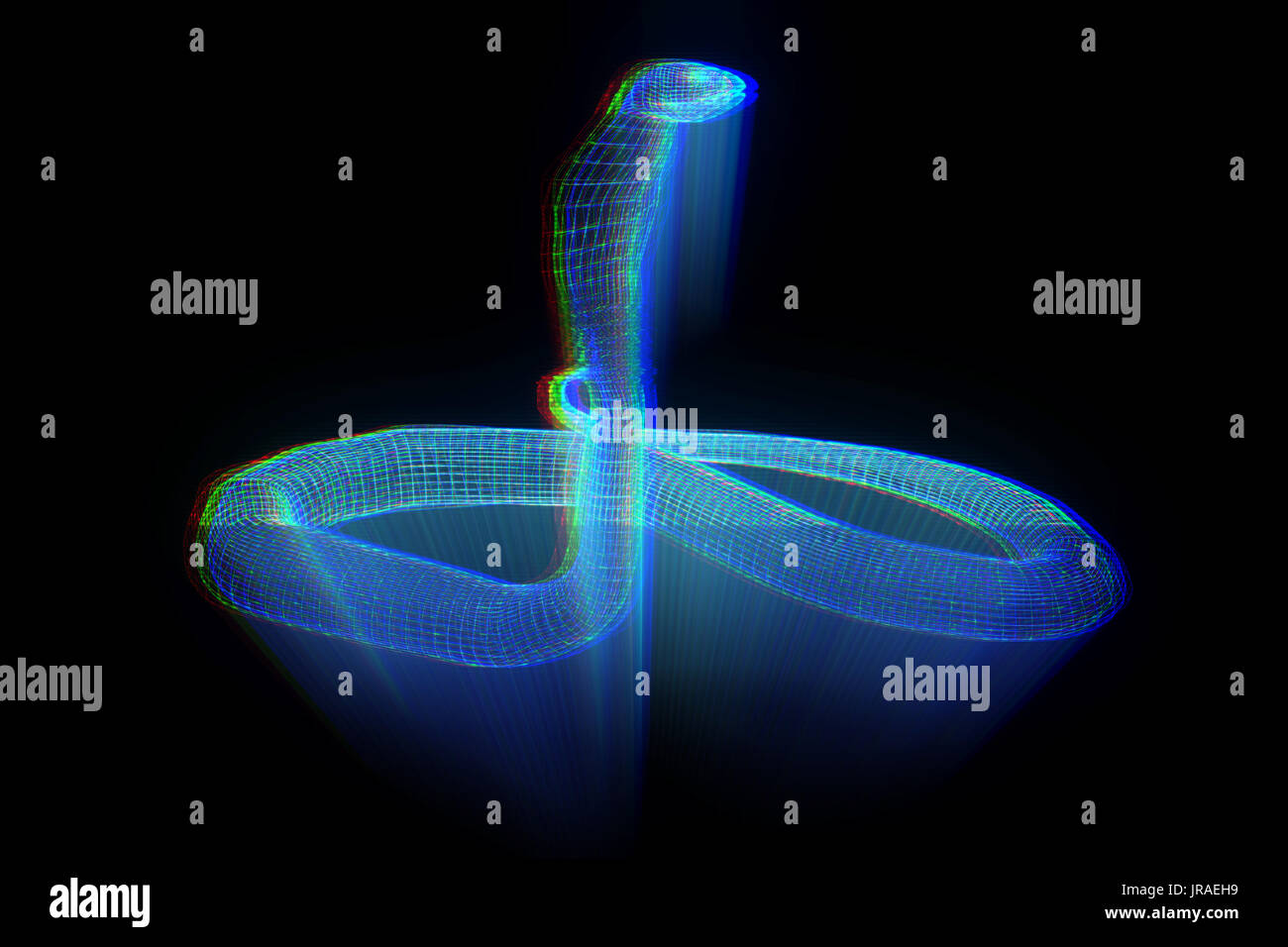 Snake in Hologram Wireframe Style. Nice 3D Rendering Stock Photo - Alamy