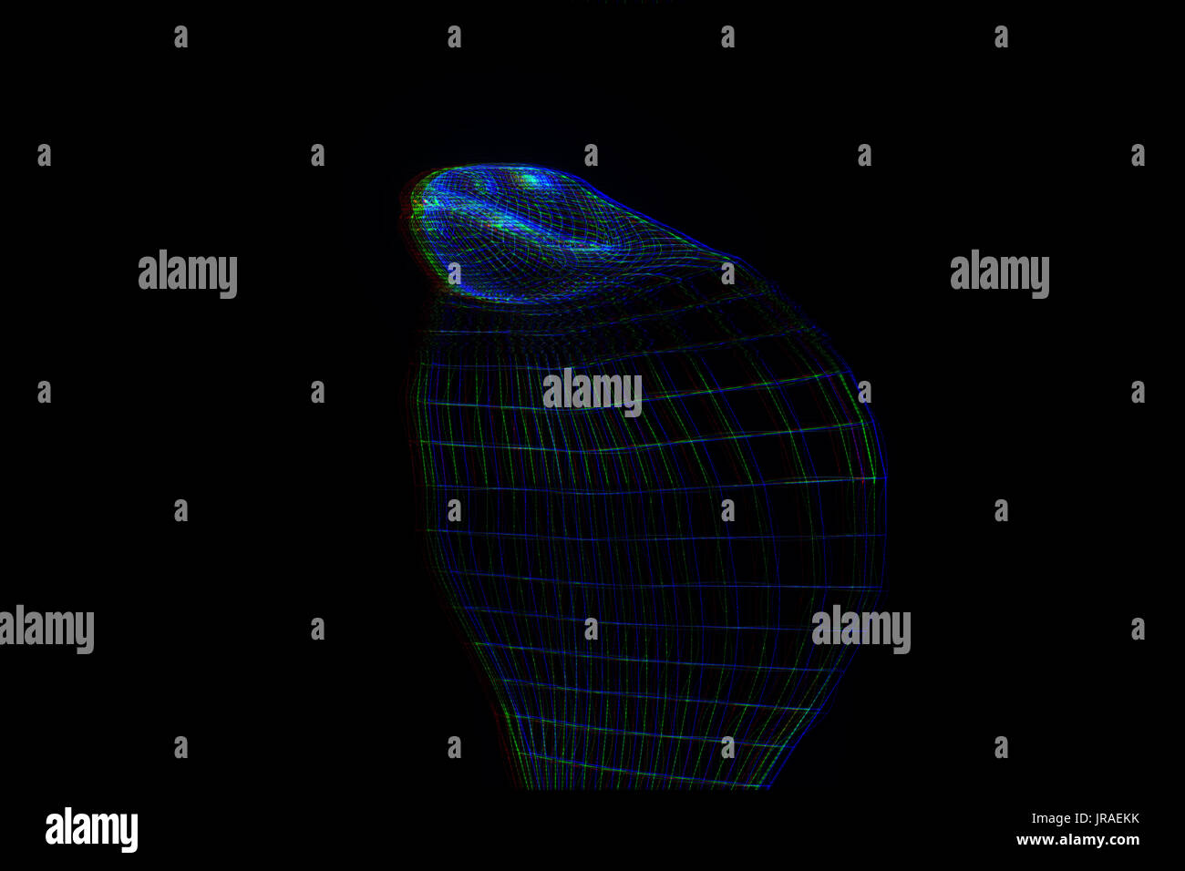 Snake in Hologram Wireframe Style. Nice 3D Rendering Stock Photo - Alamy