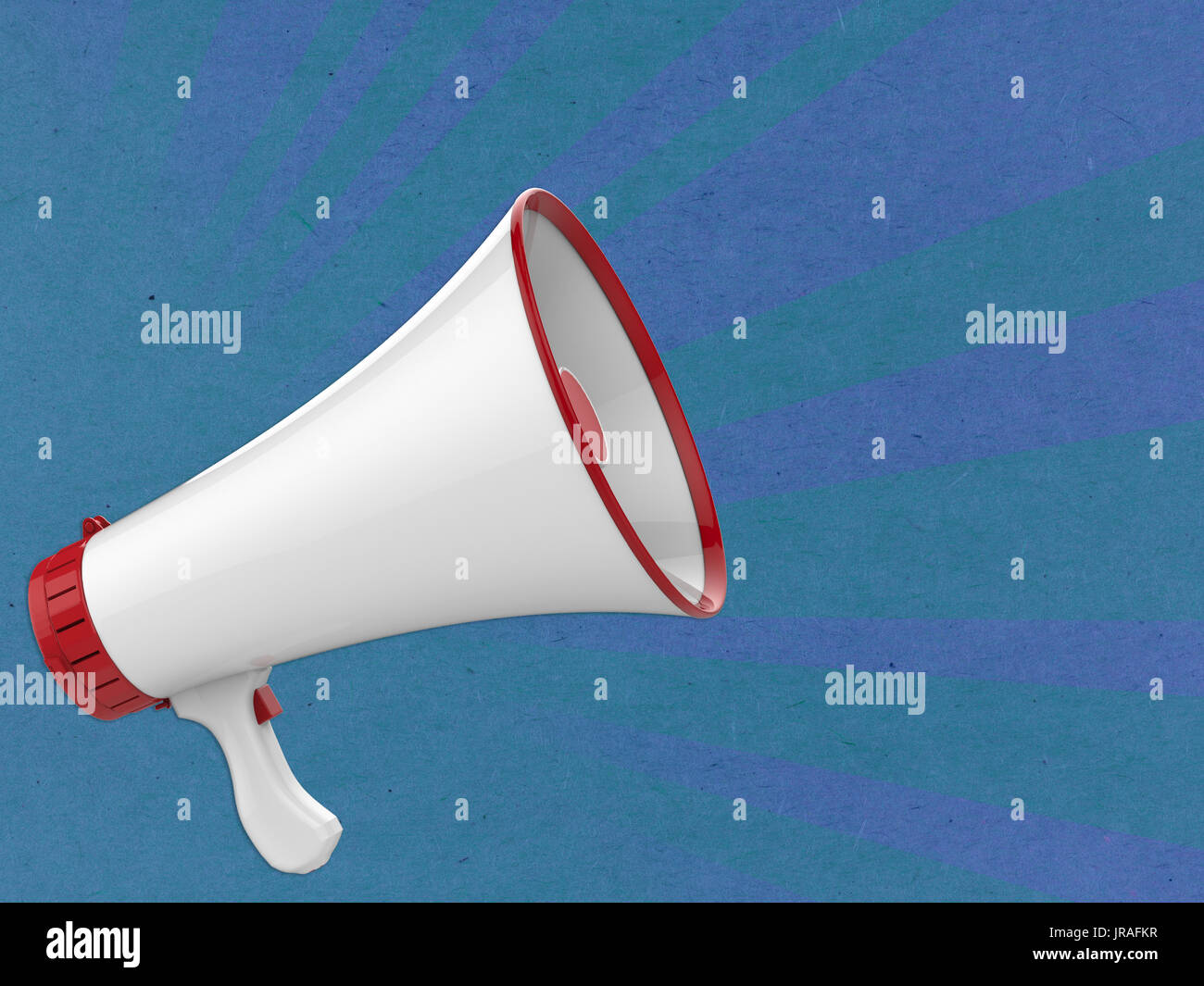 3d rendering megaphone calling with ray on blue background Stock Photo ...