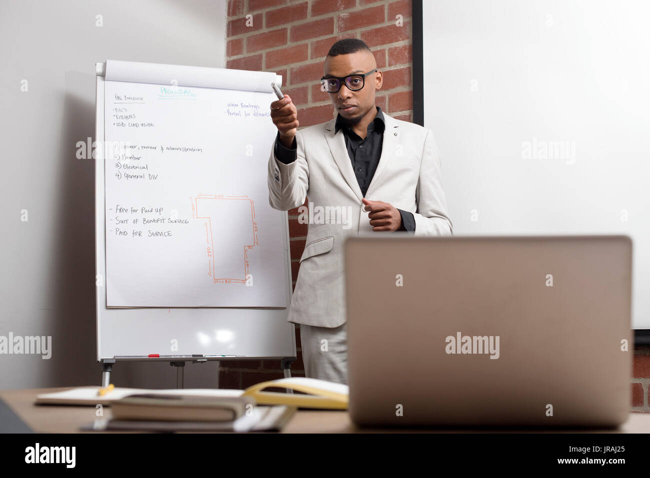 Presentation man suit hi-res stock photography and images - Alamy