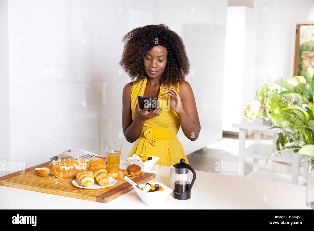 Table tablet fruit hi-res stock photography and images - Alamy