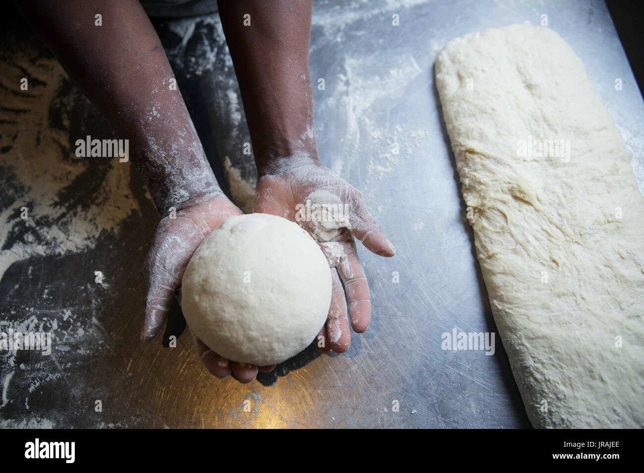 Bakery dough hands hi-res stock photography and images - Alamy