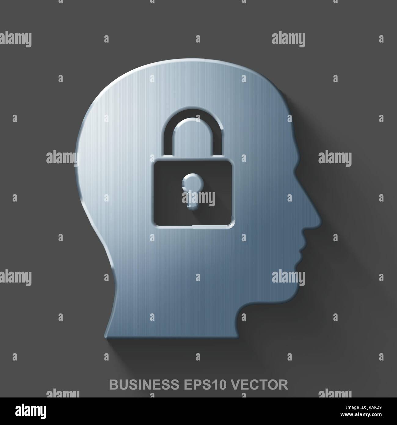 Brain lock icon hi-res stock photography and images - Alamy