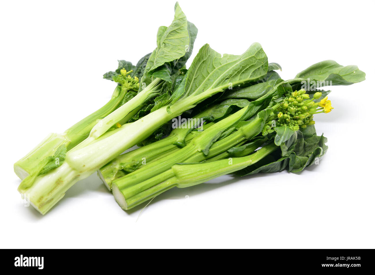 Bunch of floral choy sum green vegetable popular among the Chinese ...