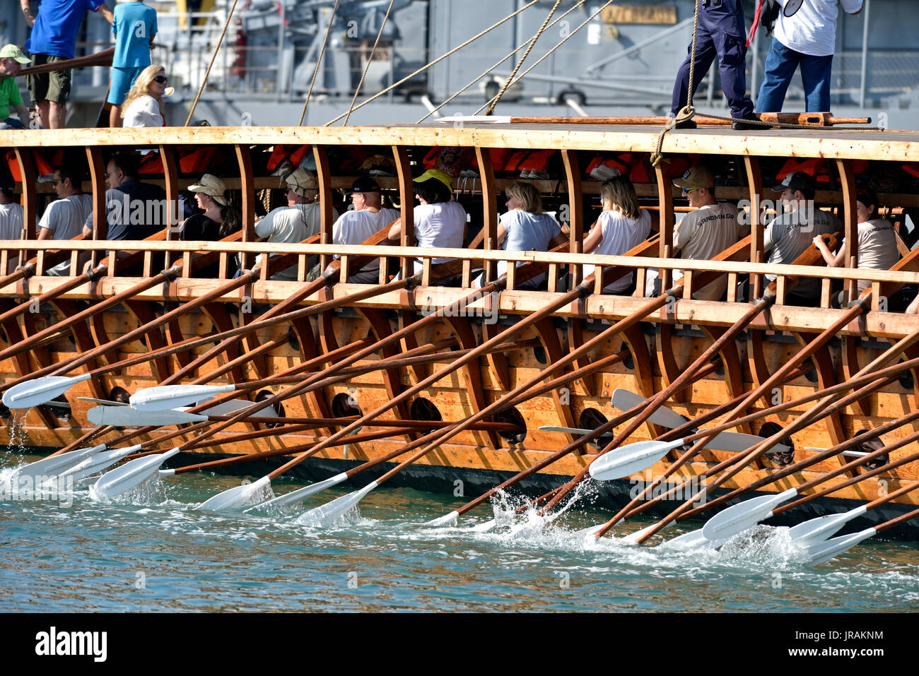 Greek trireme rowers hi-res stock photography and images - Alamy