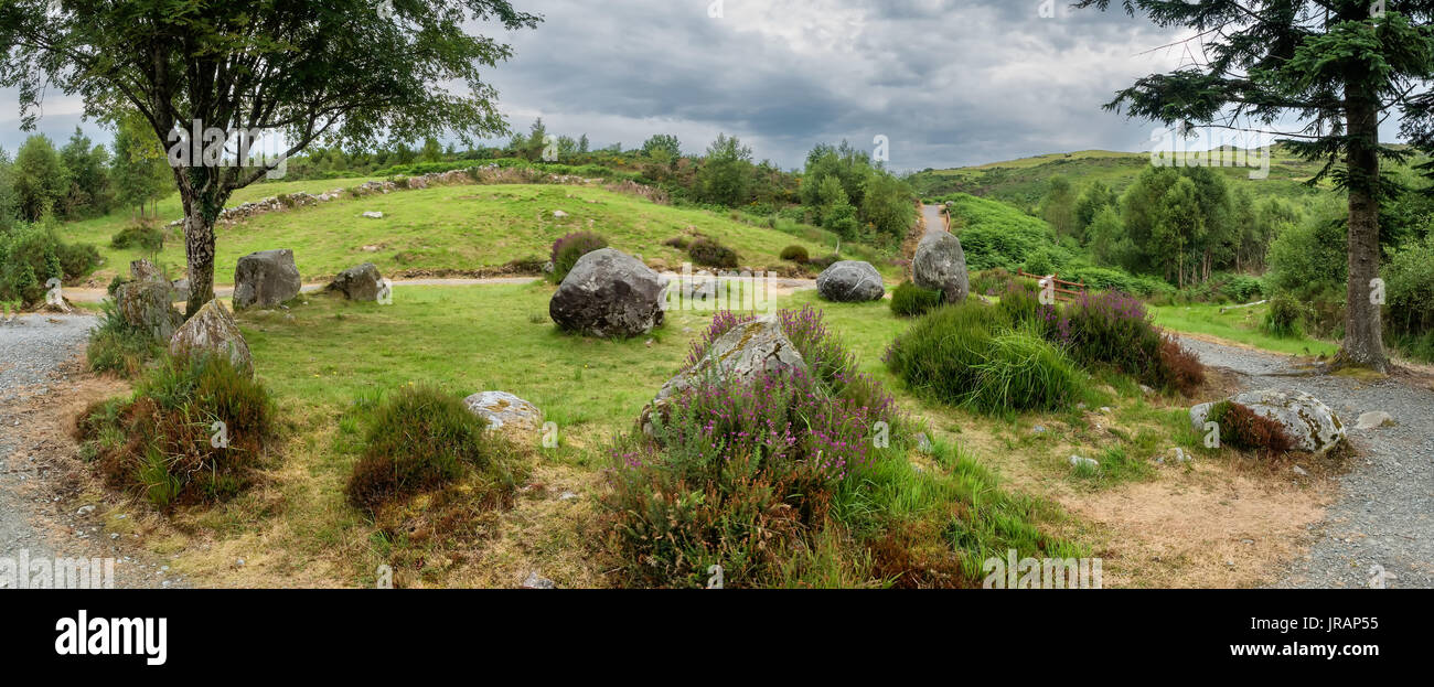 Dromagorteen stone circle in Bonane Heritage center in Ireland Stock ...