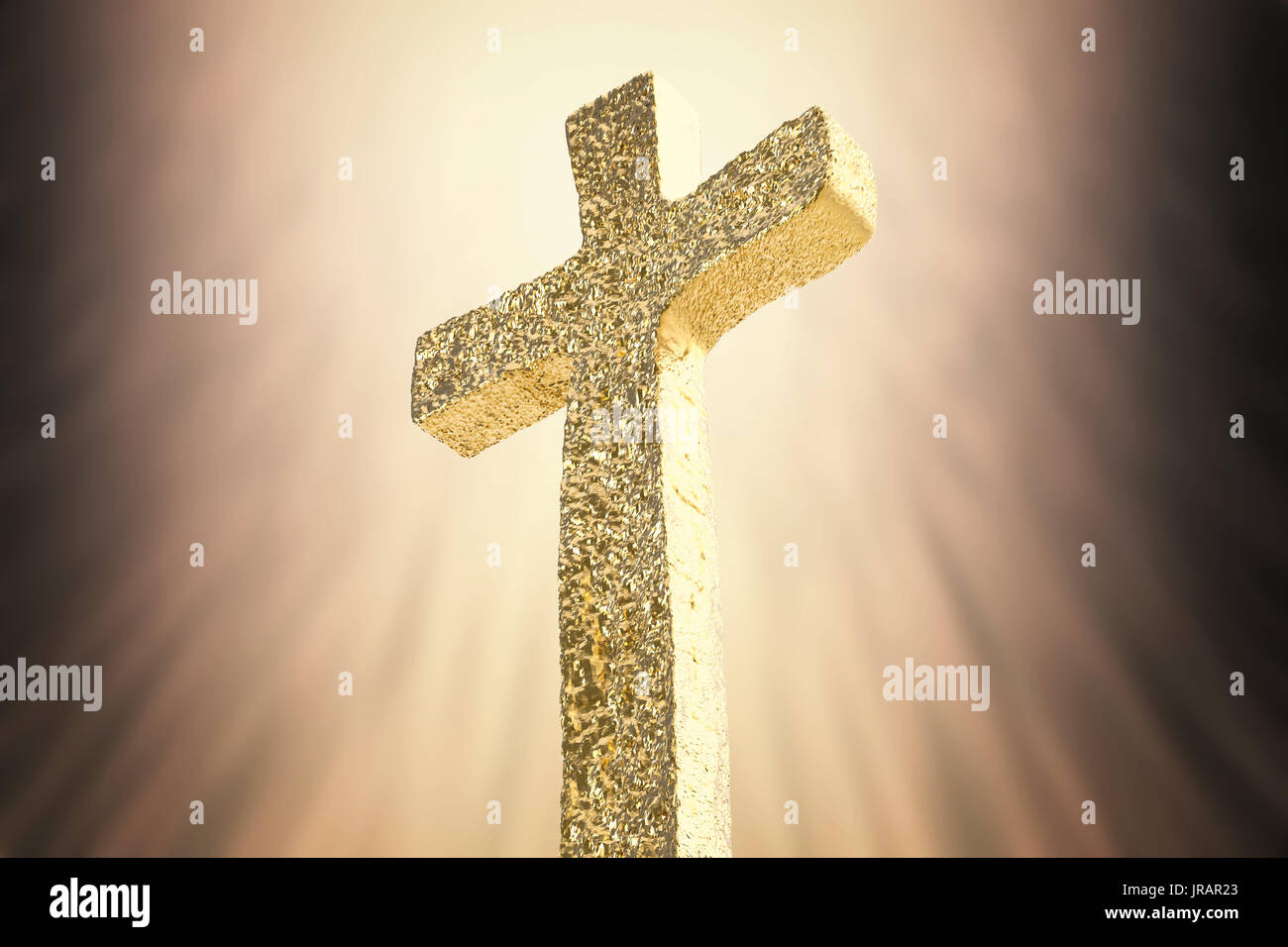 gold cross on shiny abstract background Stock Photo - Alamy