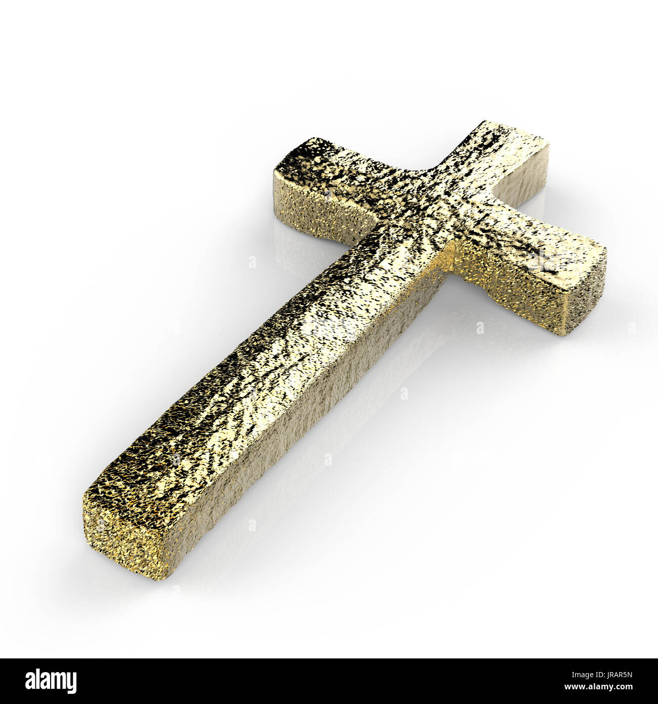 gold cross on white background Stock Photo - Alamy